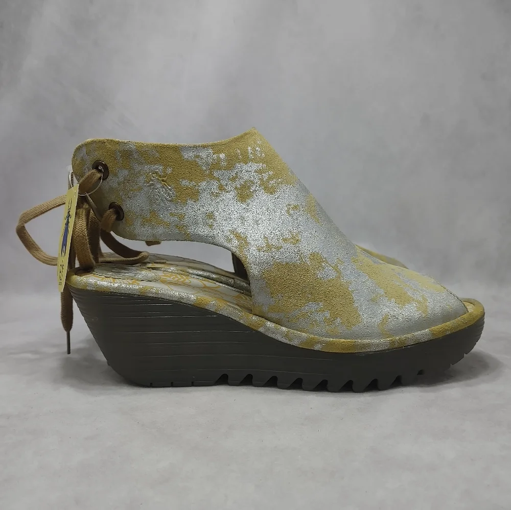 Fly London | Shoes | Fly London Yuzu Platform Wedge Peep Toe Sandal ...